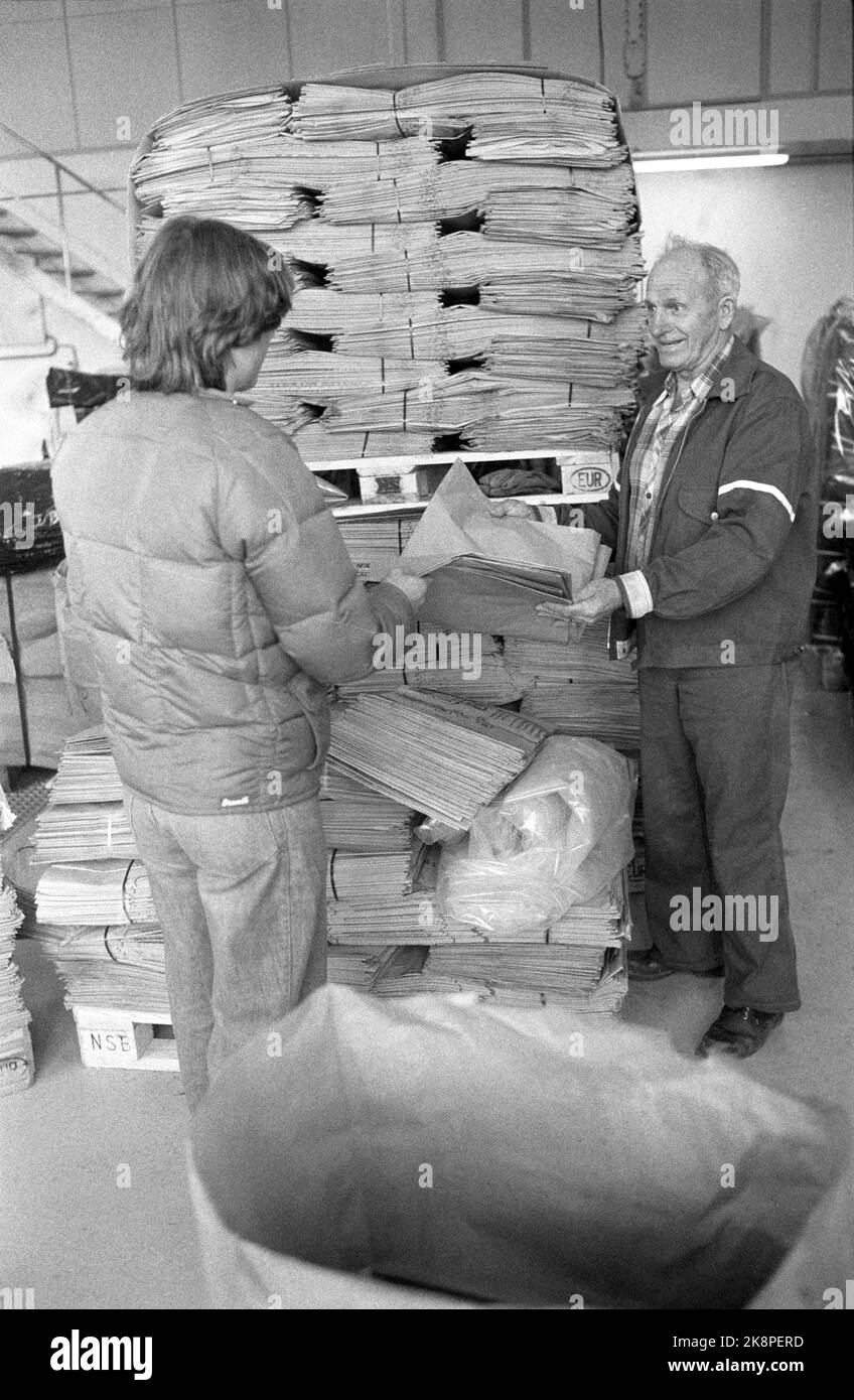 Oslo 19801014. Streiks in der Reinigungsanlage in Oslo. In der ...