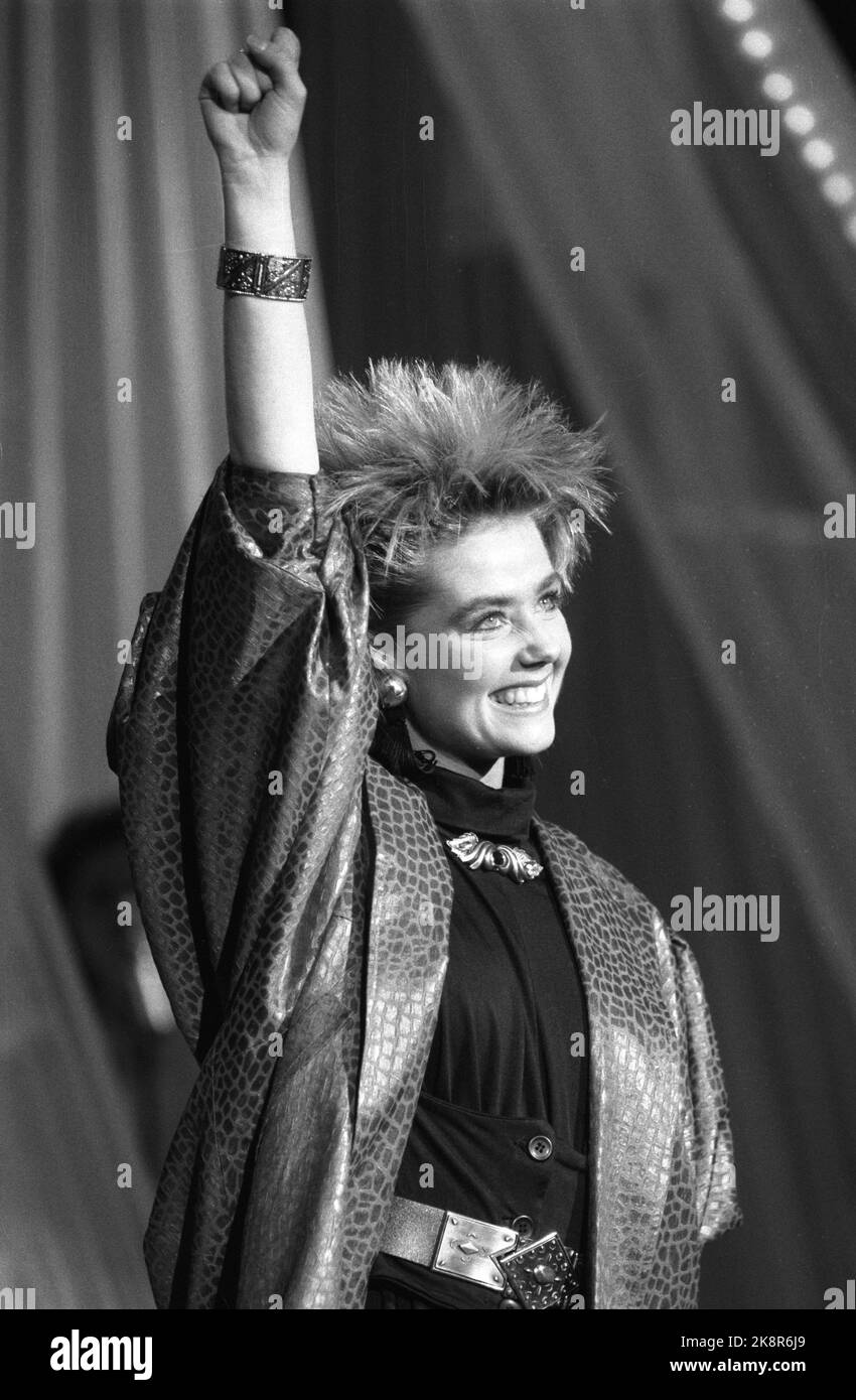 Oslo 19870228. Der Norwegische Melodi Grand Prix ist held in NRK's ...