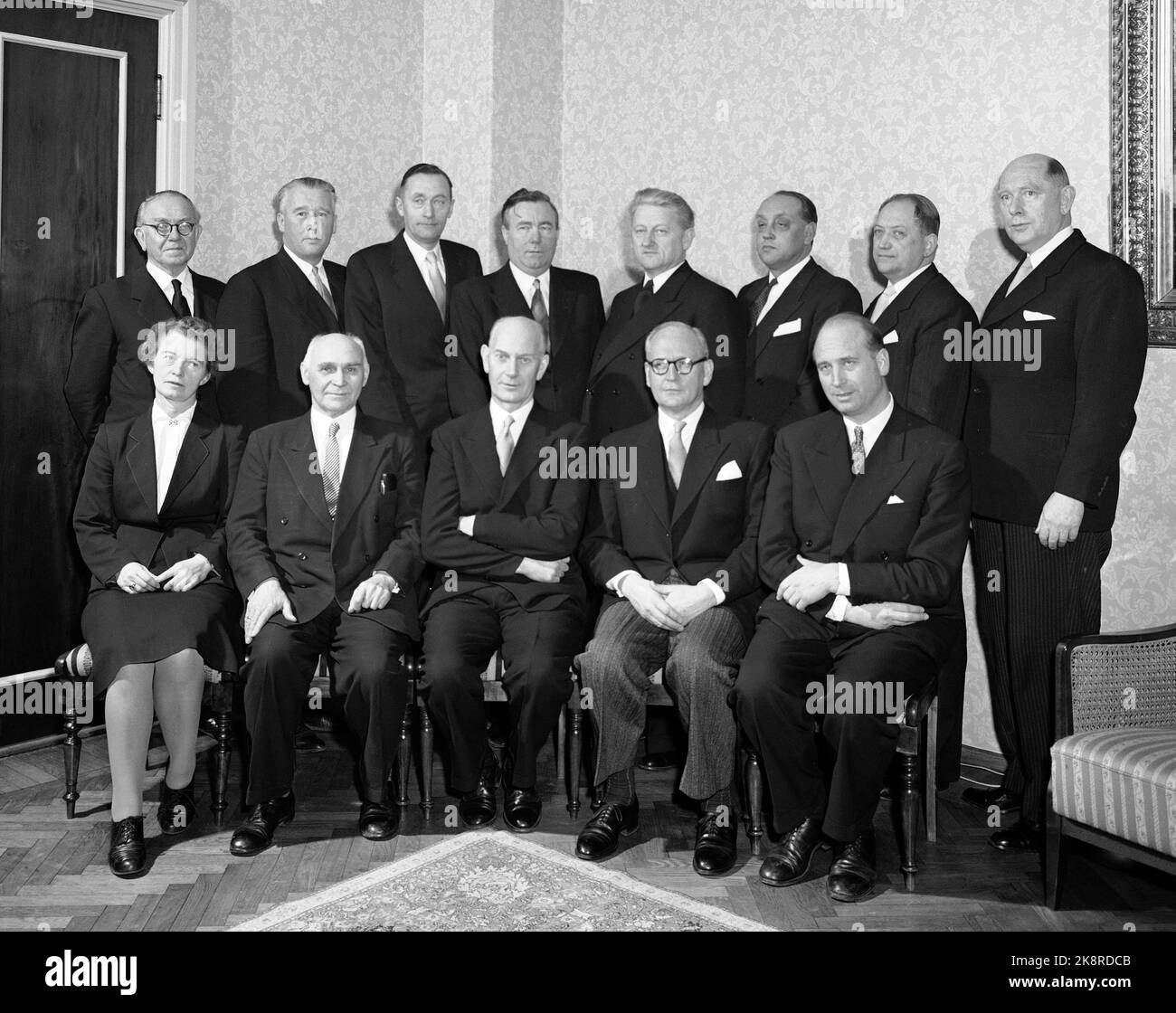 Oslo 19550122. Regierungswechsel 1955. Die Regierung Gerhardsen ...