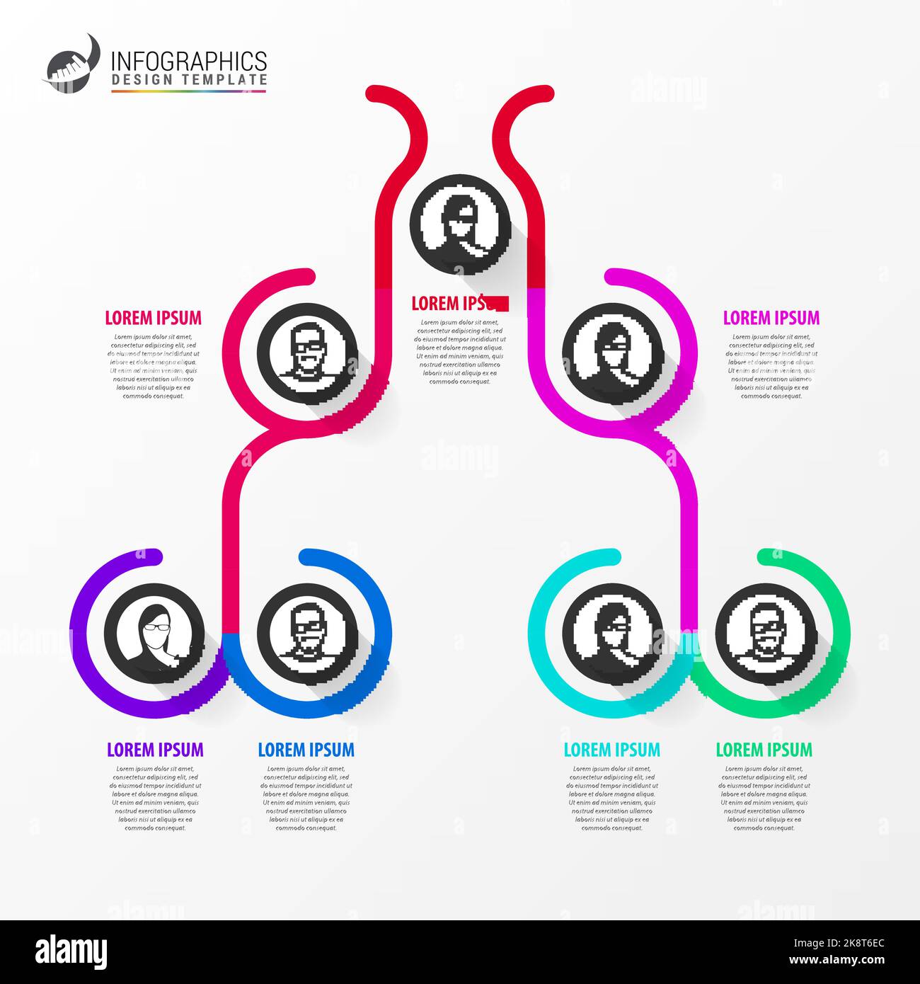 Organizational chart infographic business flowchart -Fotos und ...