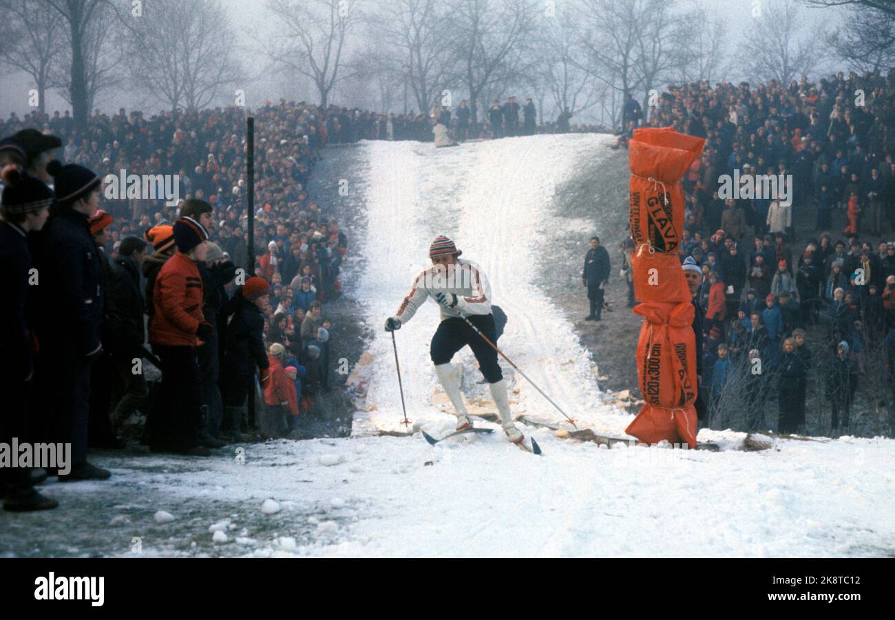 Oslo Januar 1973. Die Monolith-Rasse wurde wie so oft zuvor von ...