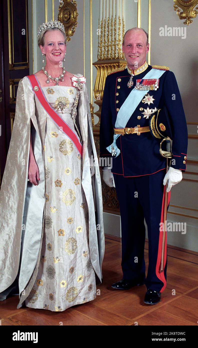 Oslo am 13. Oktober 1992. Königin Margrethe und Prinz Henrik von ...