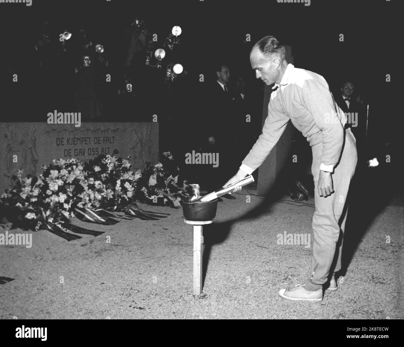 Oslo 195507. Der 10.. Jahrestag der Befreiung Norwegens. Die ...