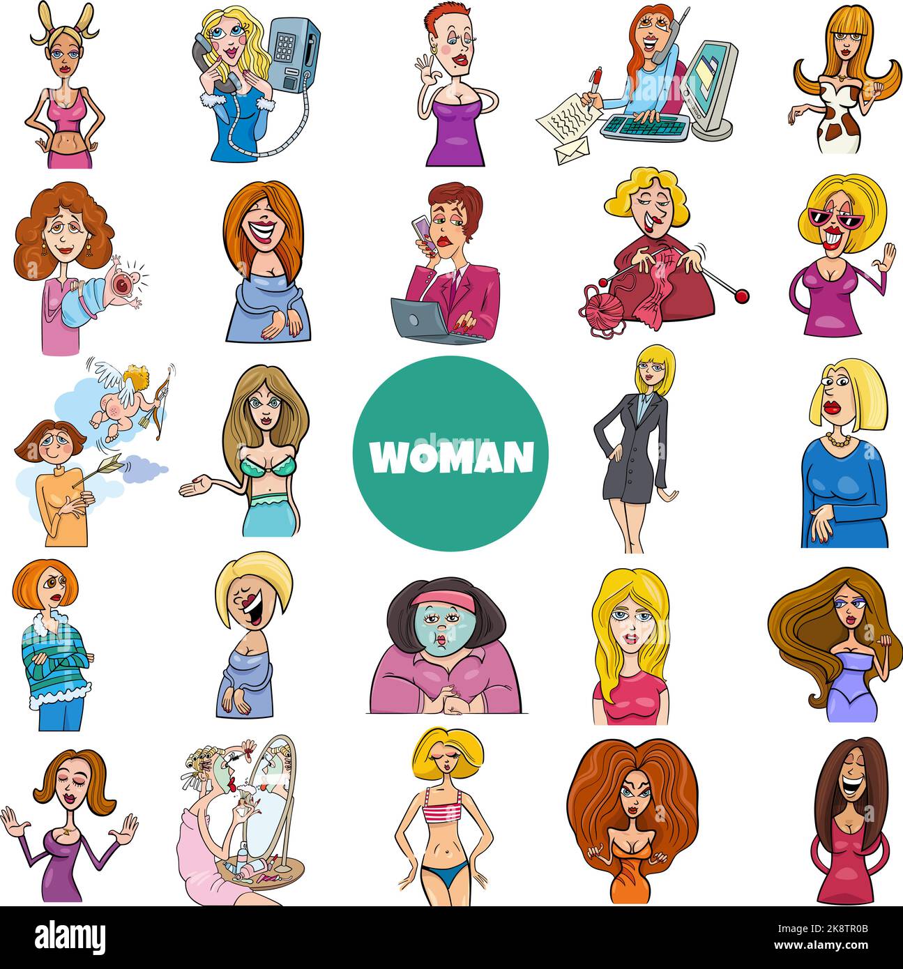 Große, schöne frauen Stock-Vektorgrafiken kaufen - Alamy