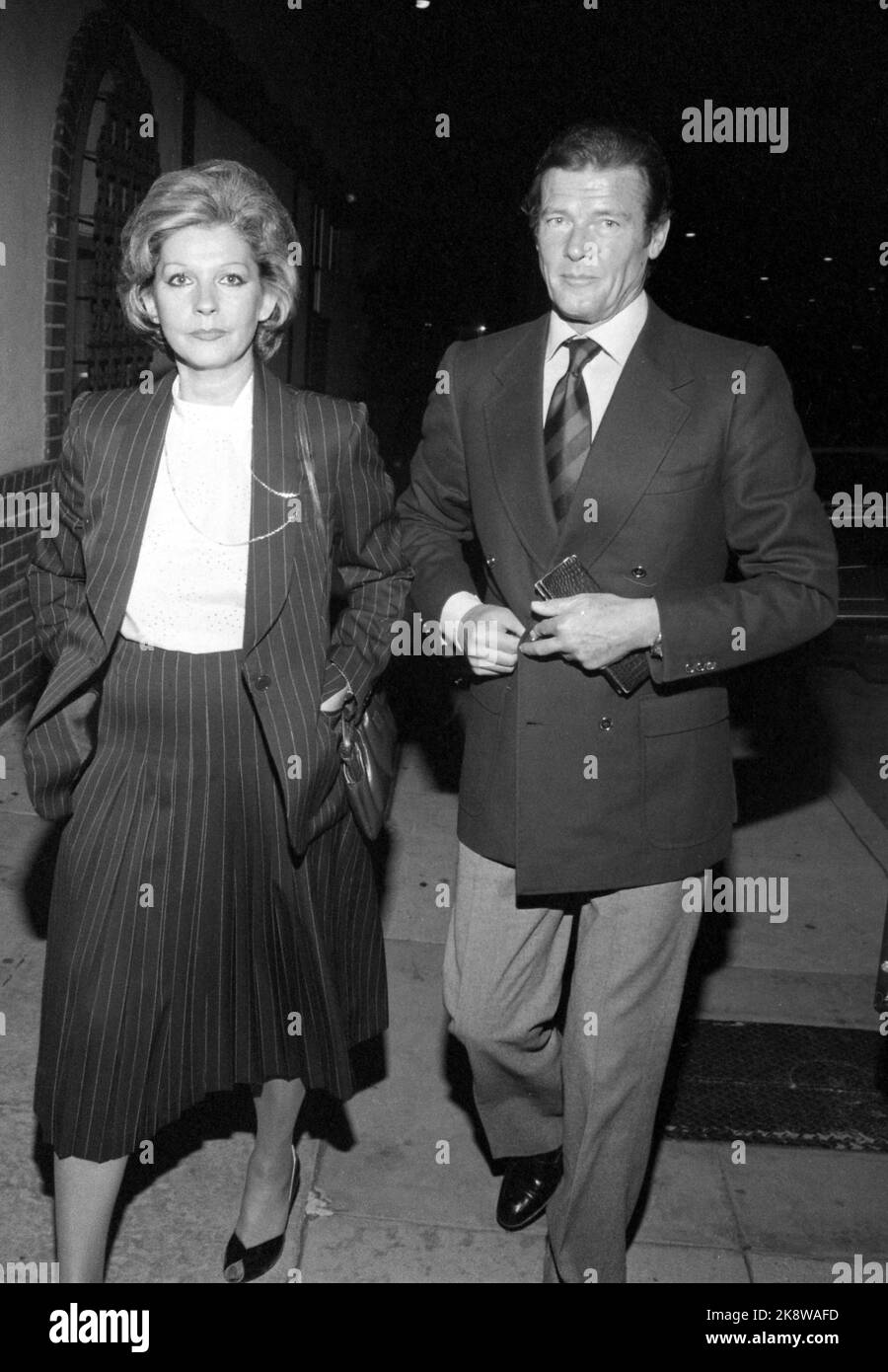 Roger Moore und Frau Luisa Mattioli um die 1980er Jahre Credit: Ralph ...