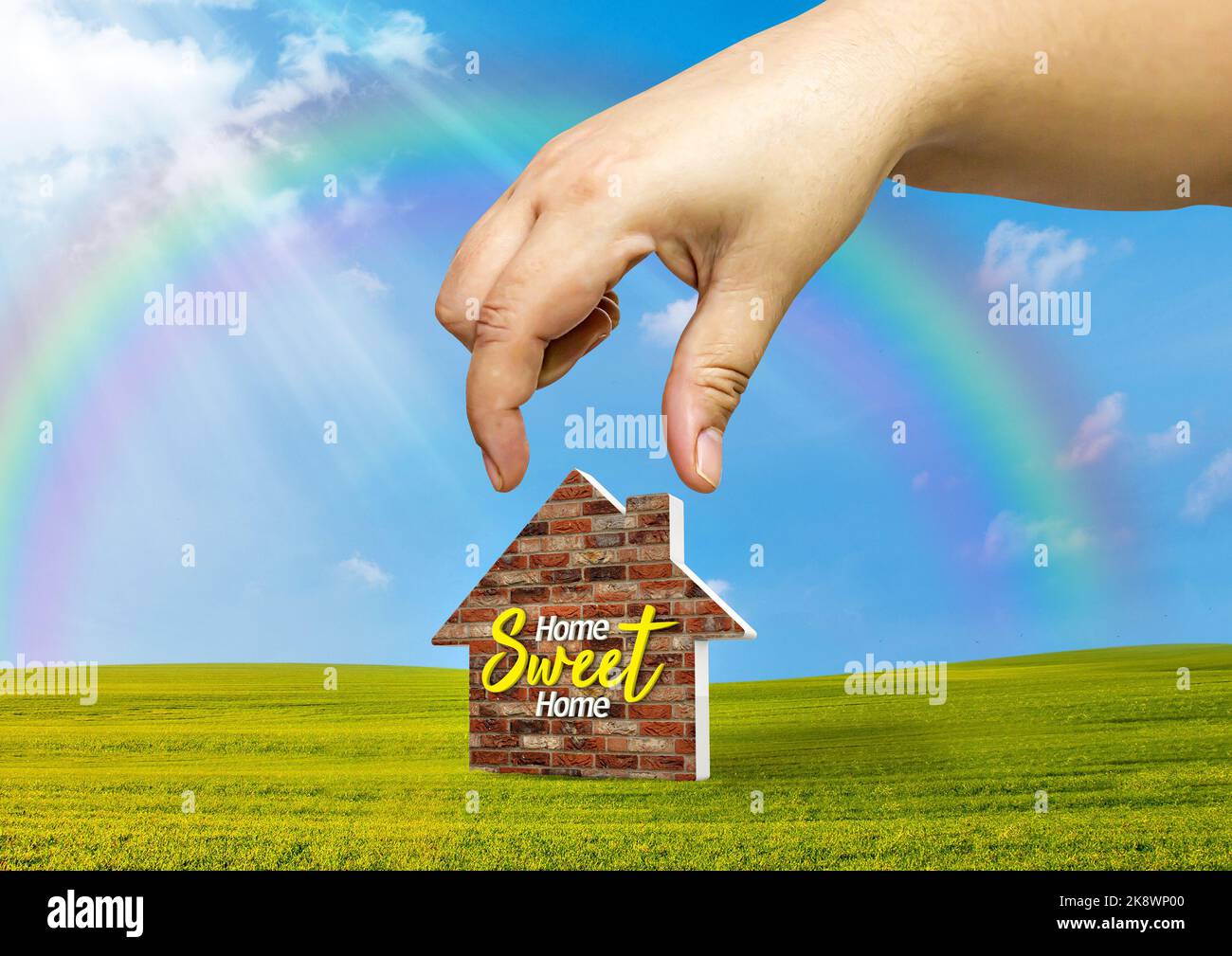 Haus an hand symbol -Fotos und -Bildmaterial in hoher Auflösung – Alamy