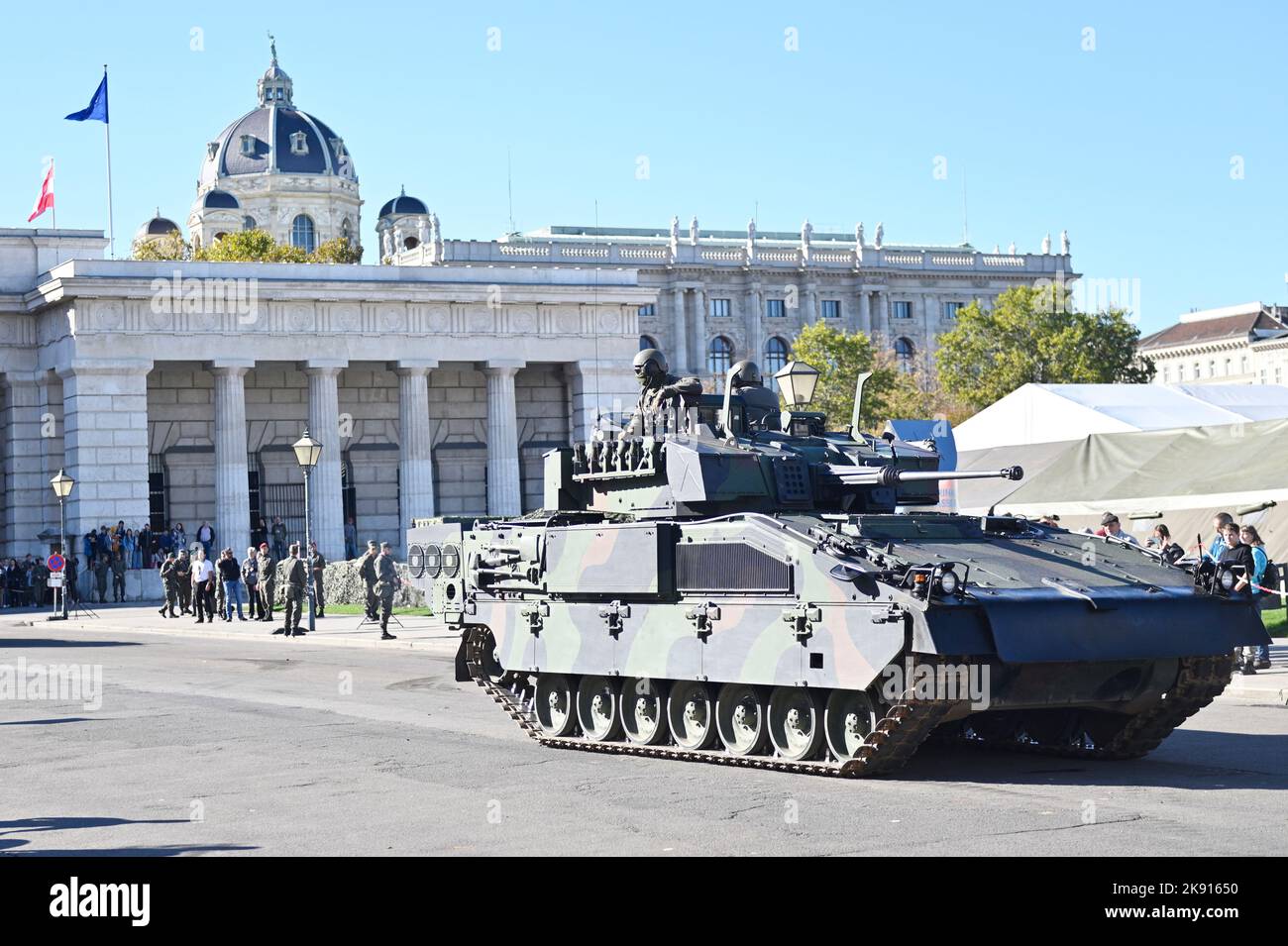 Wien, Österreich. 25. Oktober 2022. Vorbereitungen für die Bundesheer ...