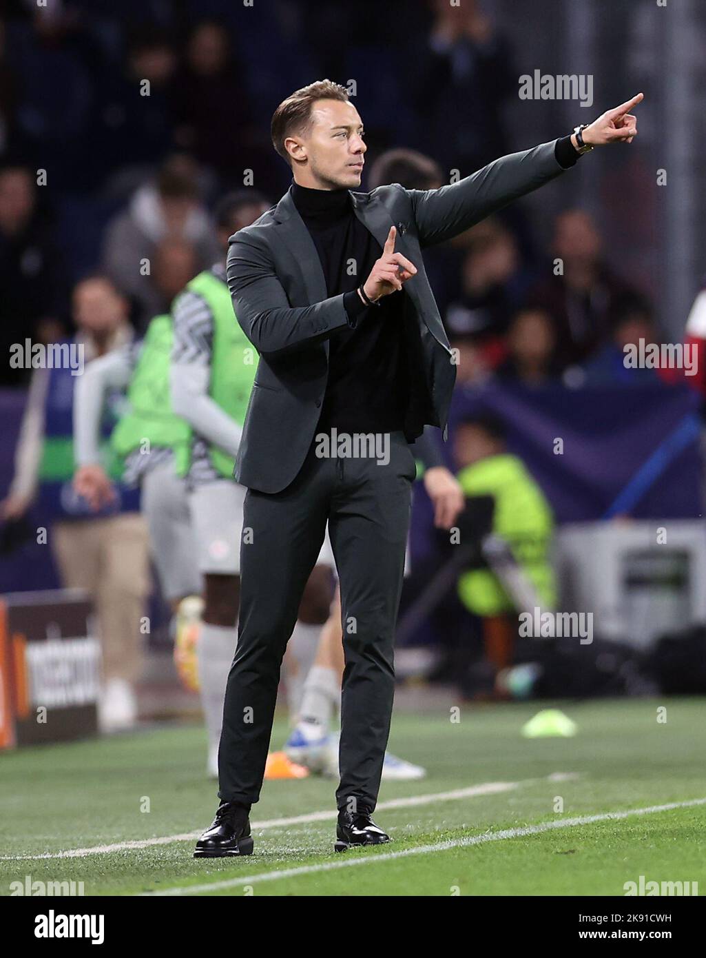 RB Salzburg-Cheftrainer Matthias Jaissle beim UEFA Champions League ...