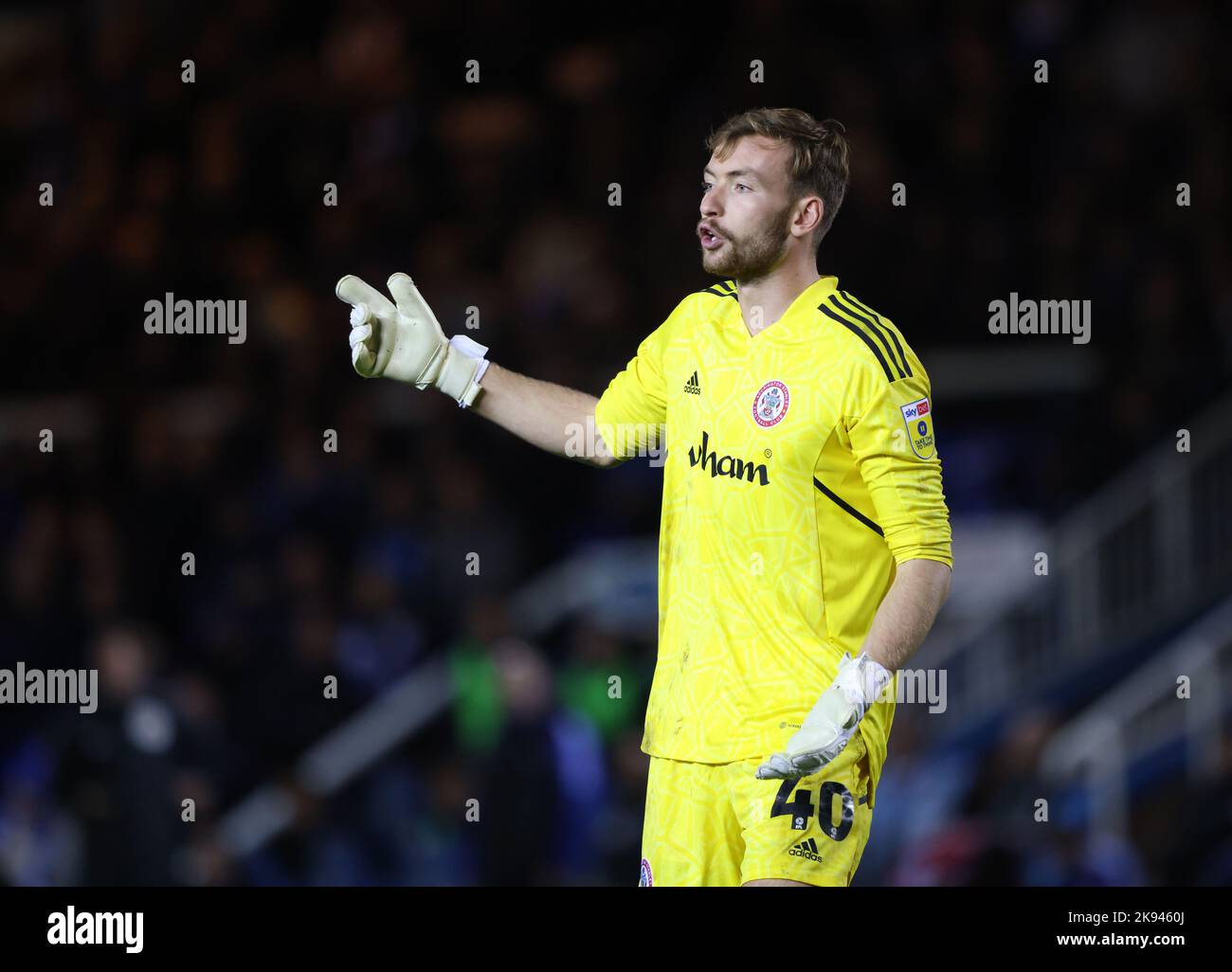 Peterborough, Großbritannien. 25. Oktober 2022. Toby Savin (AS) beim ...