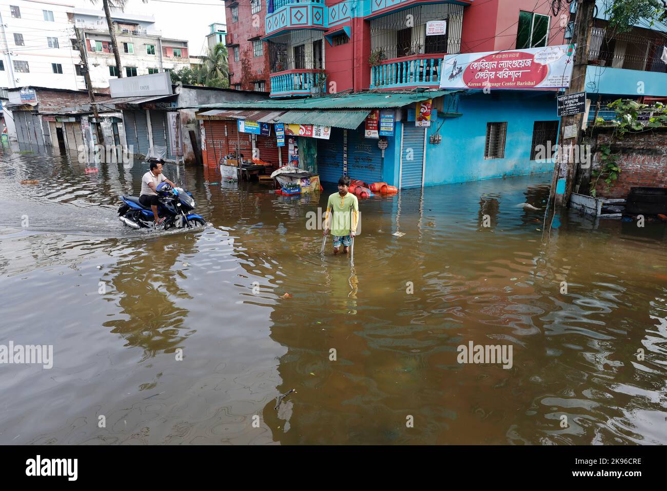 Barisal, Bangladesch - 25. Oktober 2022: Aufgrund der Auswirkungen des ...