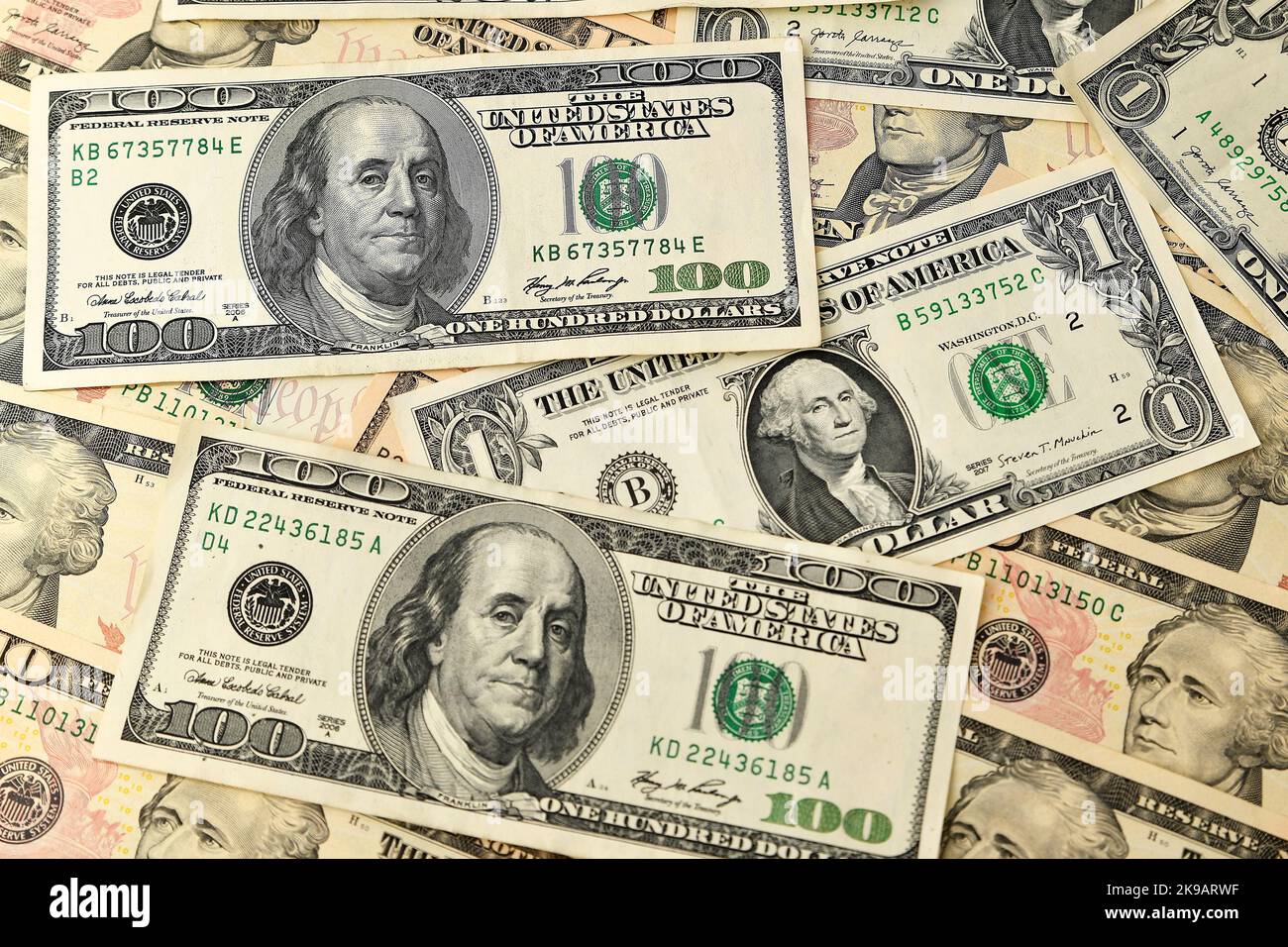 Abbildung Foto - Dollar-Banknoten, US-Währung, Geldscheine, USA ...