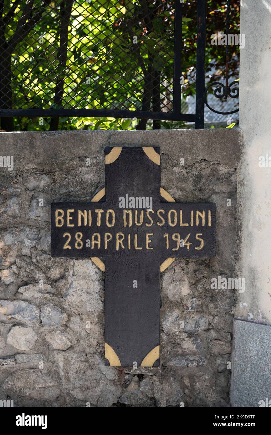 Der Ort, an dem Benito Mussolini und Claretta Petacci in Giulino di ...