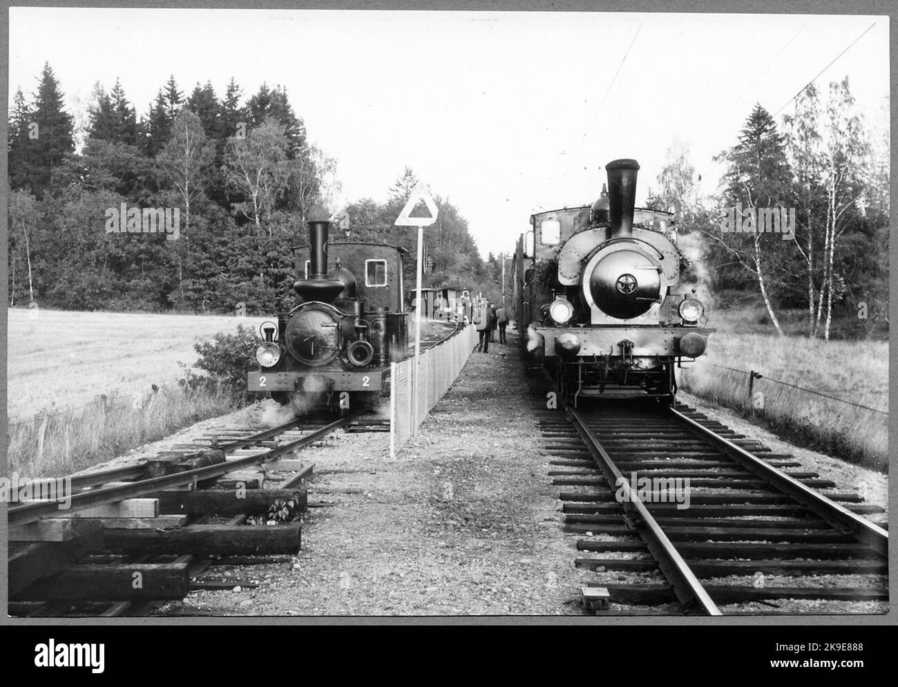 Stavsjö Railway, Stafsjö J Lok 2 'Virå' auf dem schmalen Gleis, Marma ...