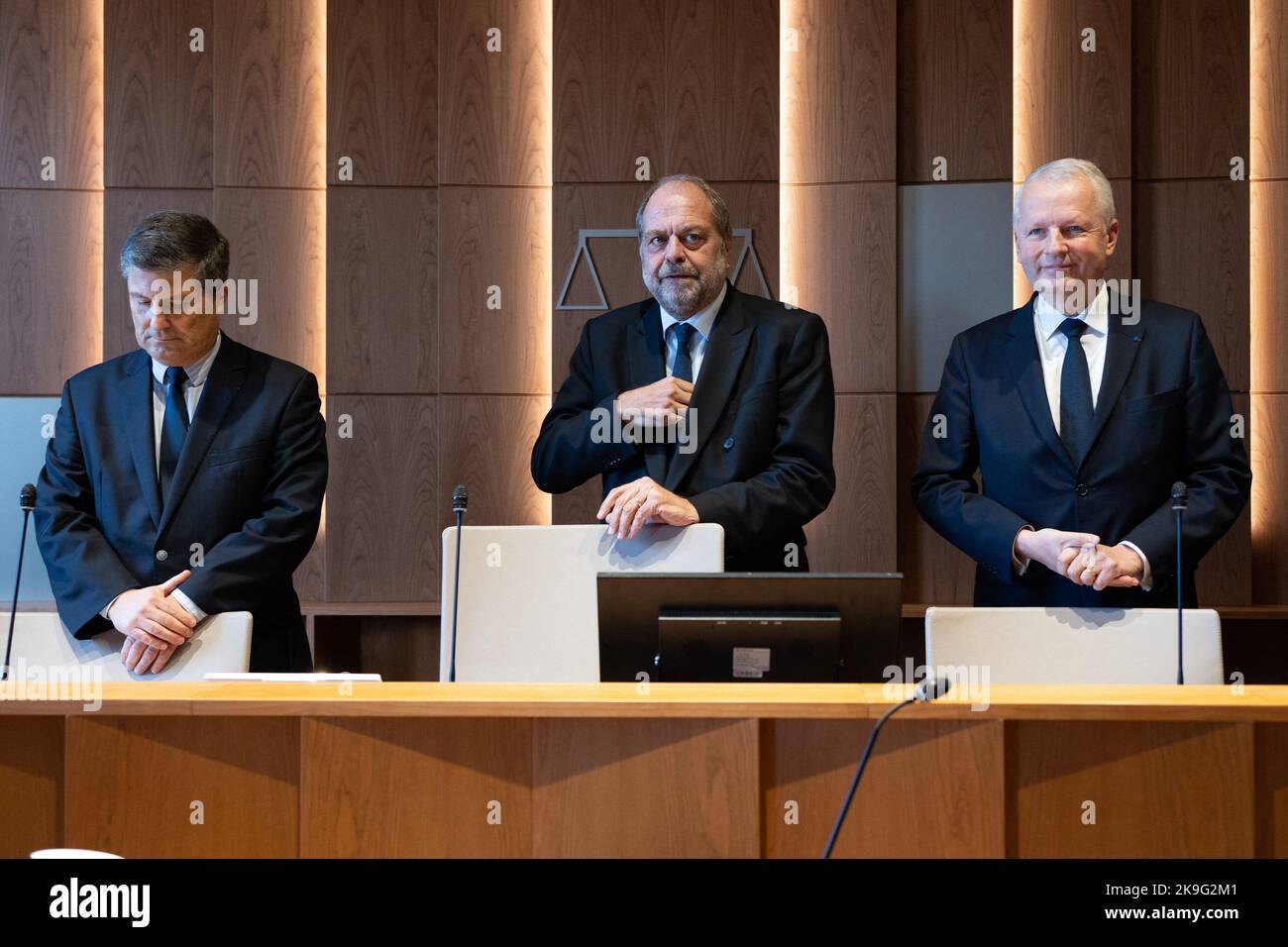 Der französische Siegelbewahrer, der Justizminister Eric Dupond Moretti ...