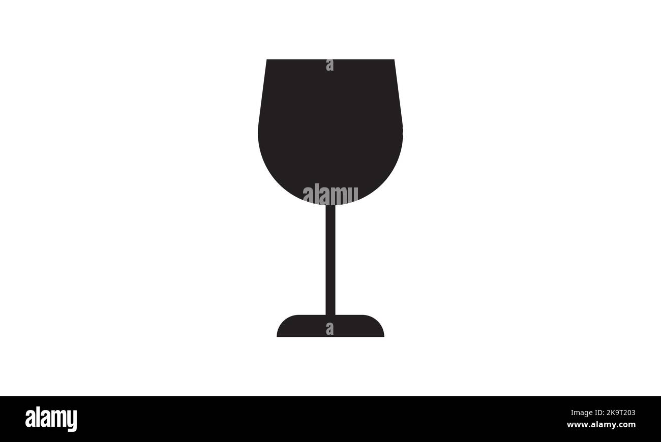 Das Weinglas-Symbol. Kelch-Symbol. Flache Vektor-illustration Stock ...