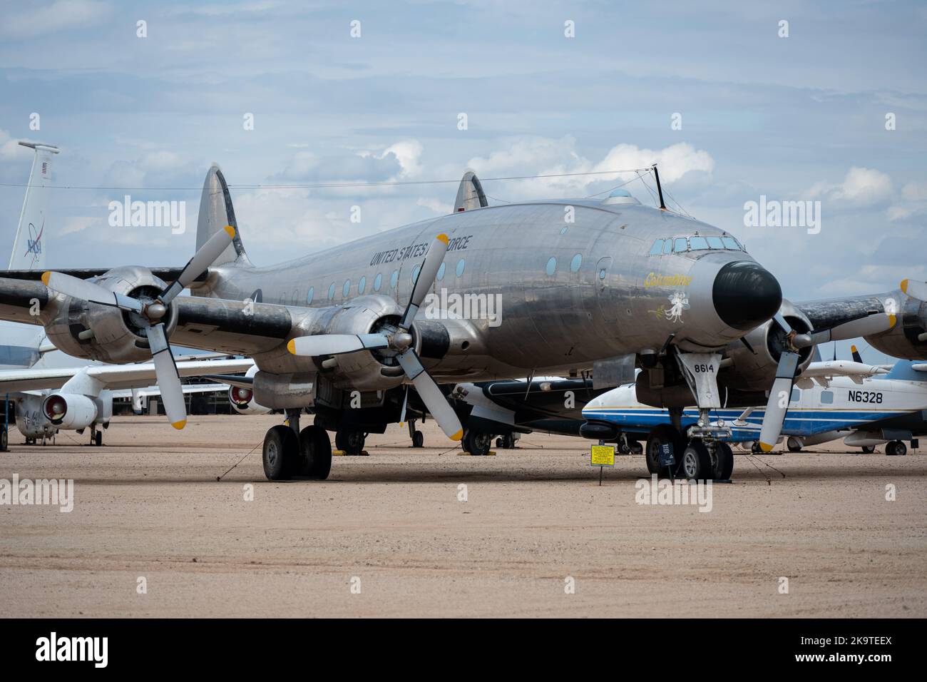 Eine Lockheed Constellation, die im Pima Air and Space Museum ...