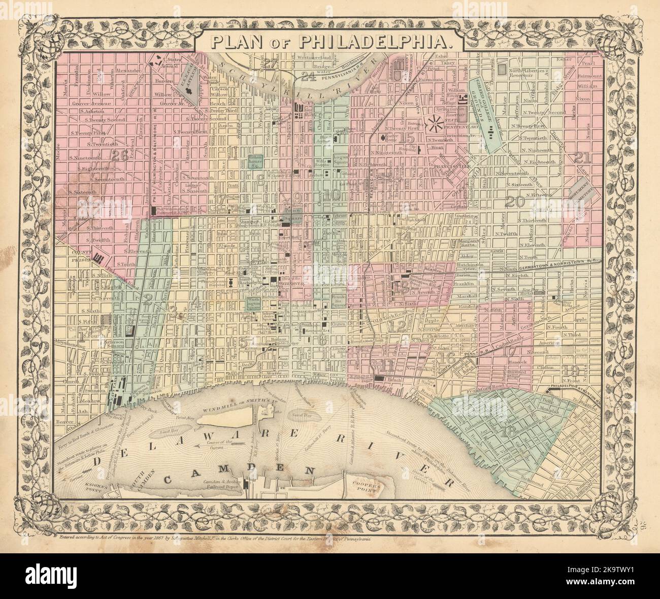 Philadelphia karte -Fotos und -Bildmaterial in hoher Auflösung – Alamy