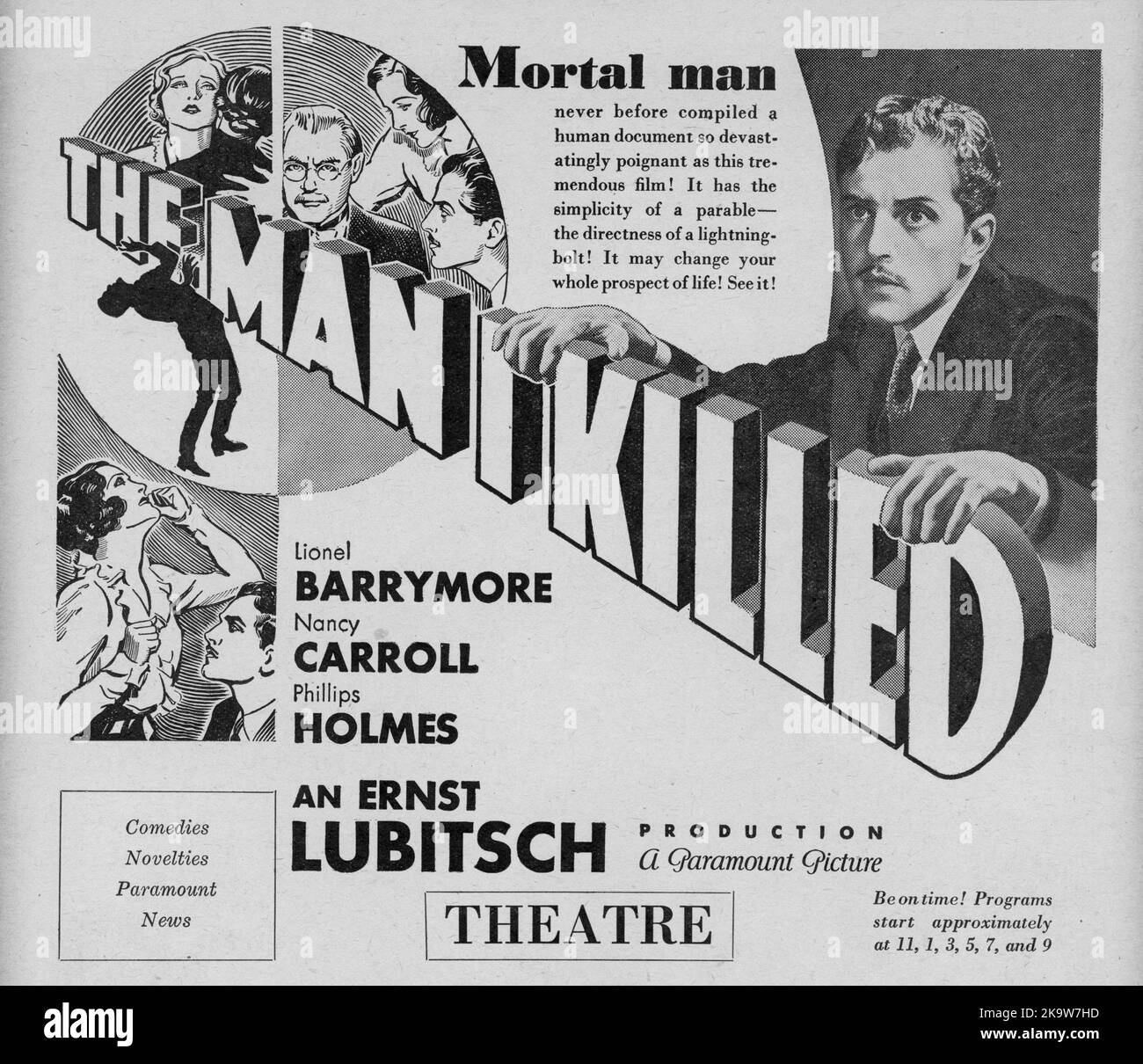LIONEL BARRYMORE NANCY CARROLL und PHILLIPS HOLMES in THE MAN I KILLED ...