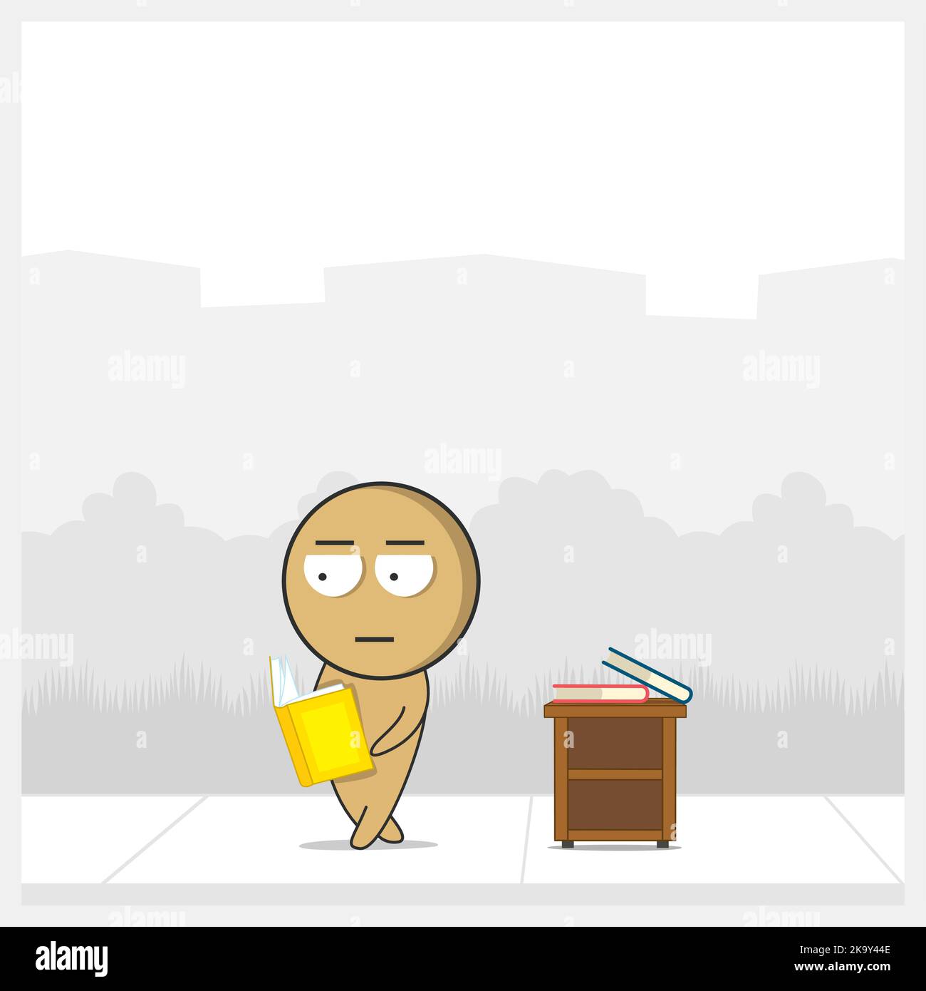 Cartoon illustration reader man book -Fotos und -Bildmaterial in hoher ...