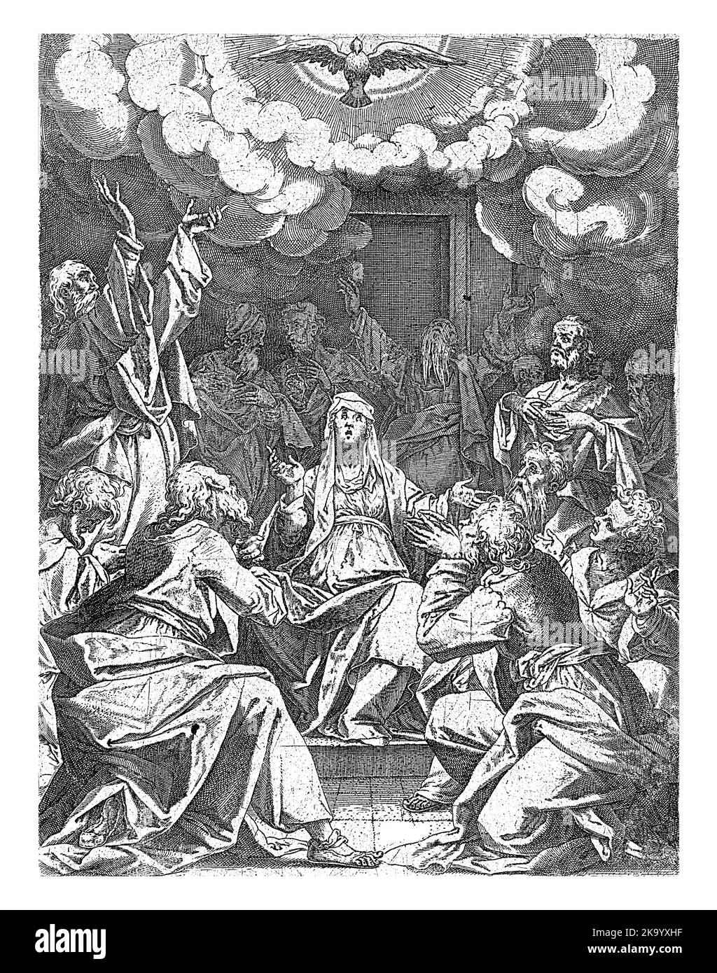 Der heilige geist kommt auf maria und die apostel herab -Fotos und -Bildmaterial in hoher ...