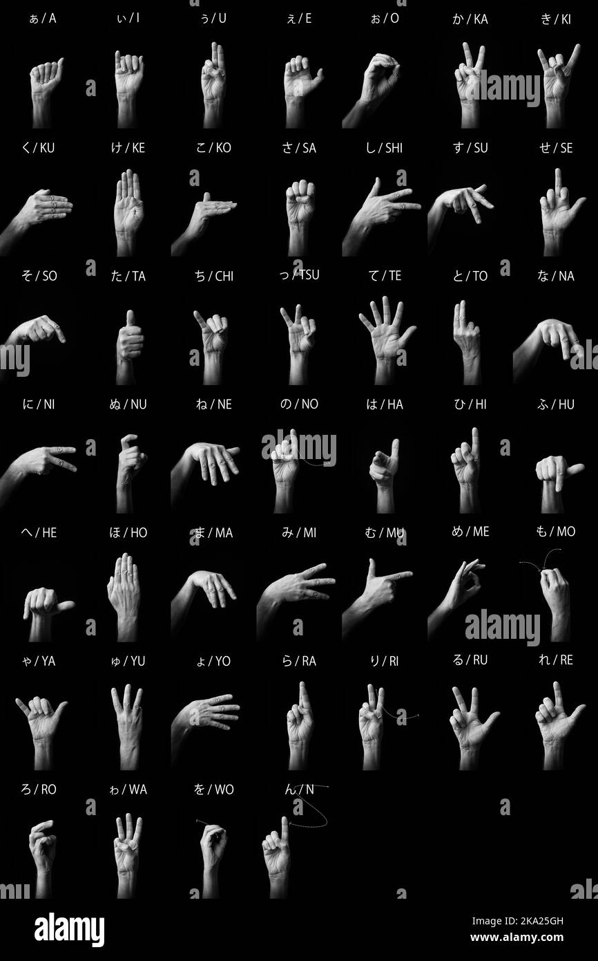 Fingerspelling alphabet -Fotos und -Bildmaterial in hoher Auflösung – Alamy