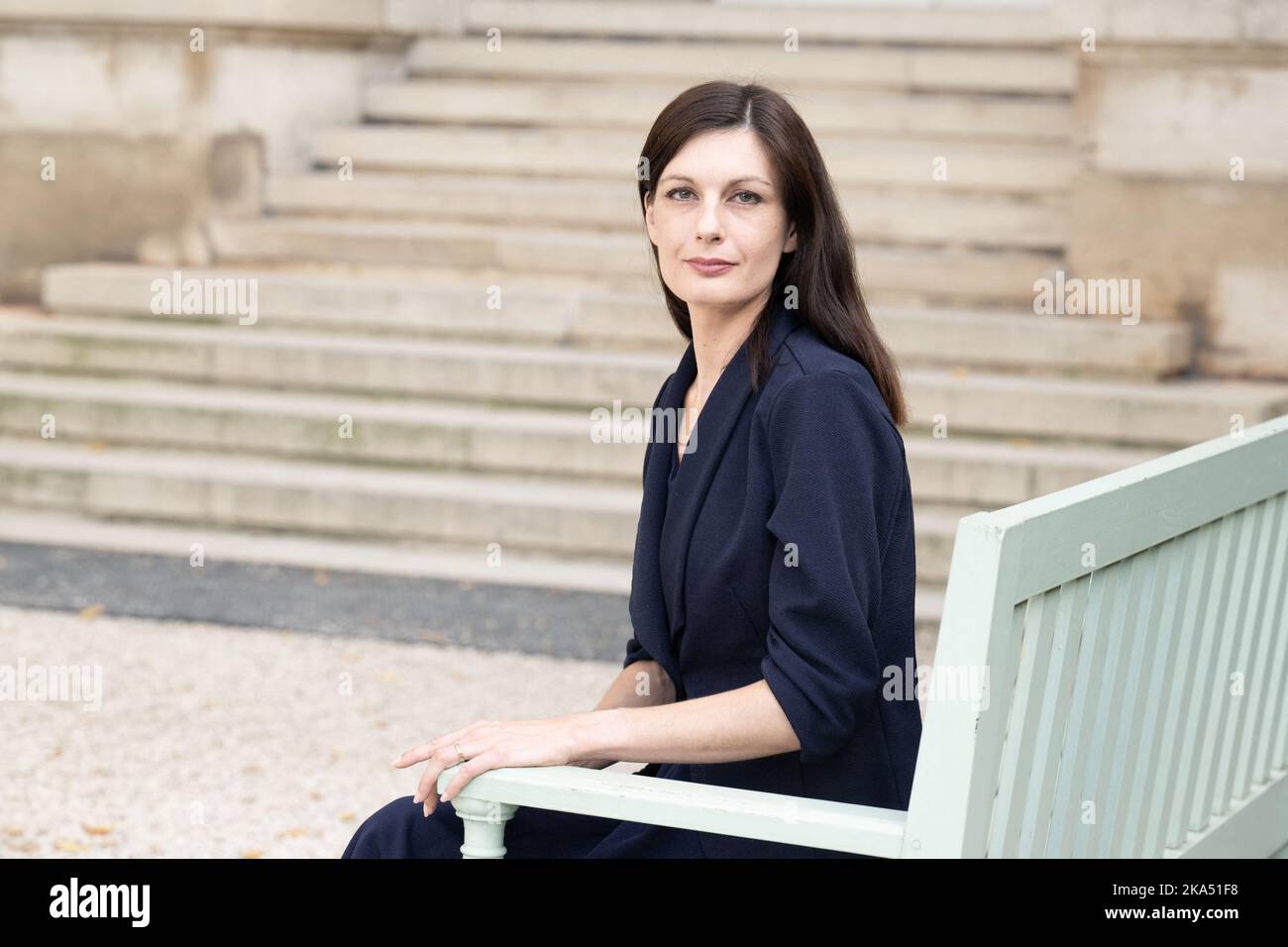 Angelique Ranc, Stellvertreterin des Rassemblement National, stellt sich am 28. Oktober 2022 in ...