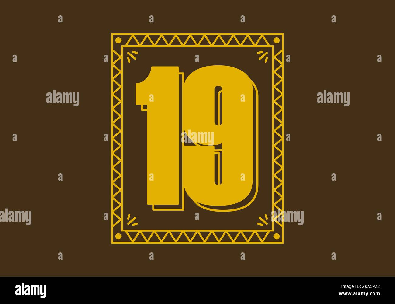 Number 19 Stock-Vektorgrafiken kaufen - Alamy