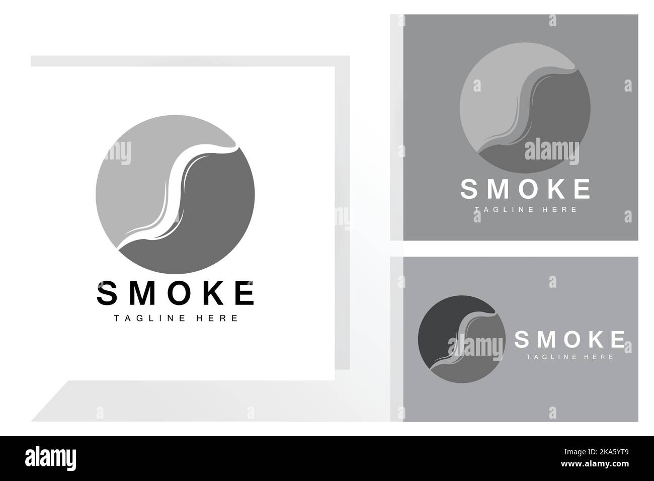 Dampf Dampf Logo Vektor Heiß Verdunstend Aroma. Abbildung Der ...