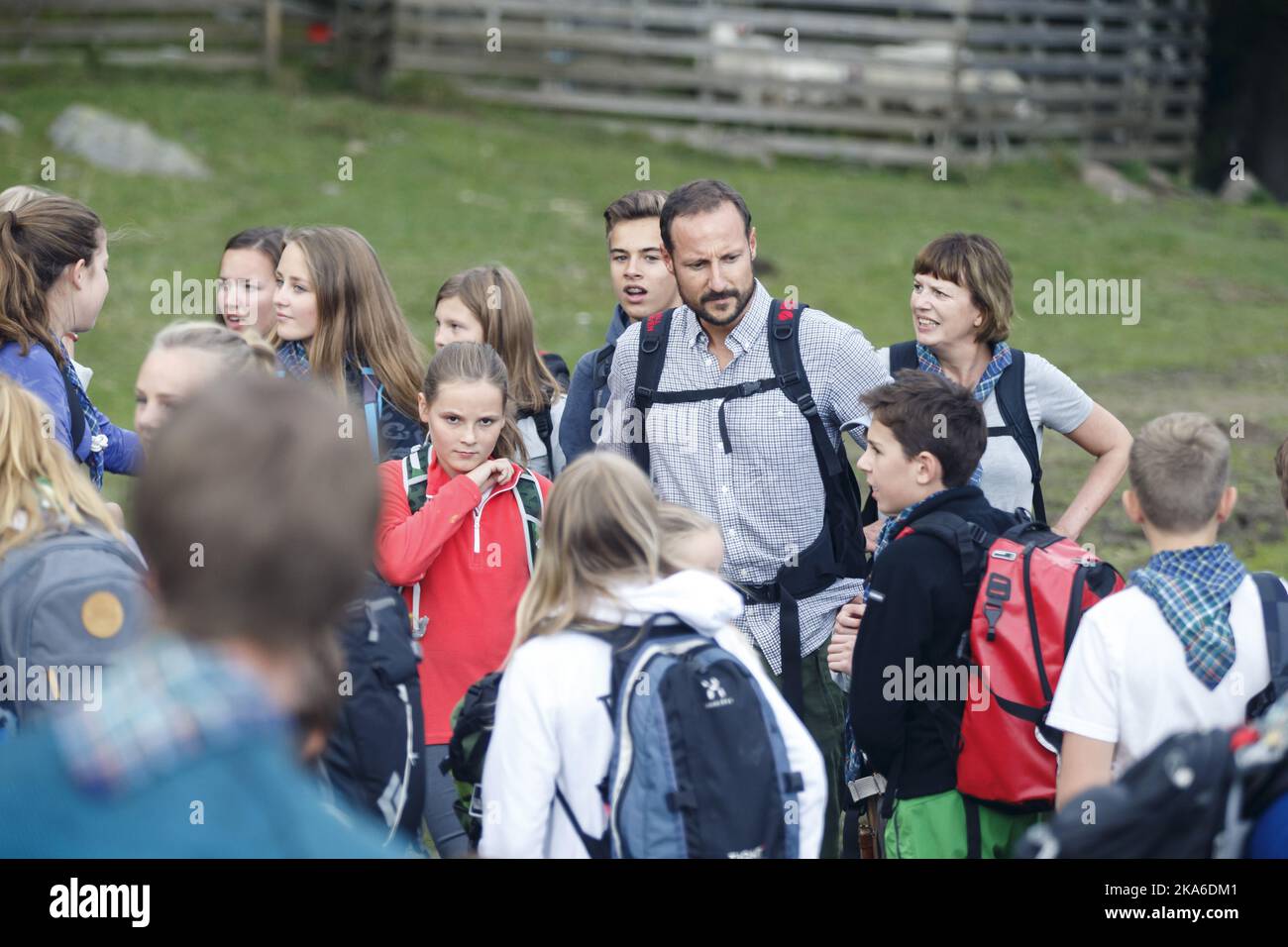 Asker, Norwegen 20150907. Kronprinz Haakon und Prinzessin Ingrid ...