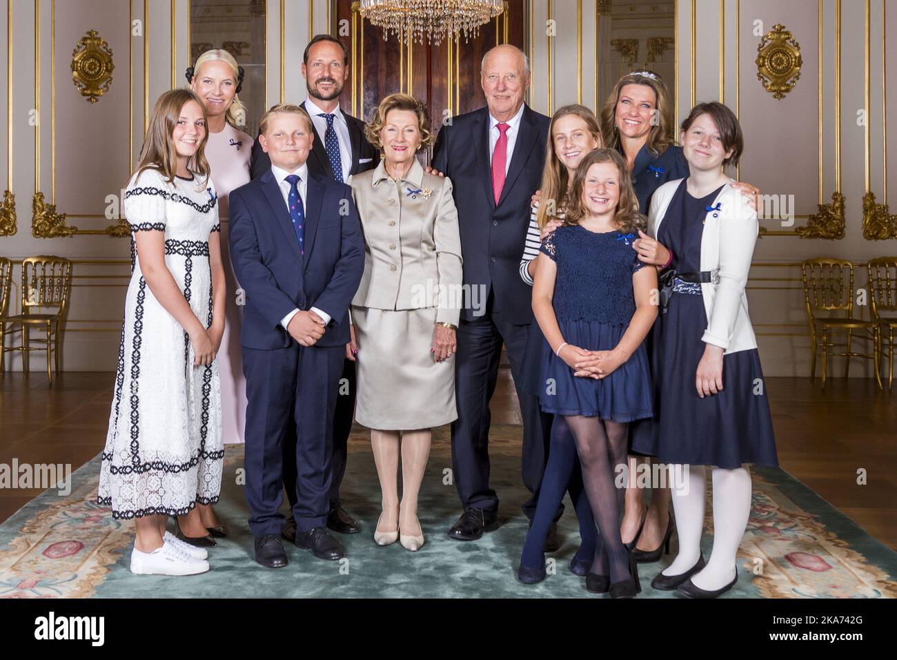 Oslo, Norwegen 20180829. Fotografieren der königlichen Familie im ...