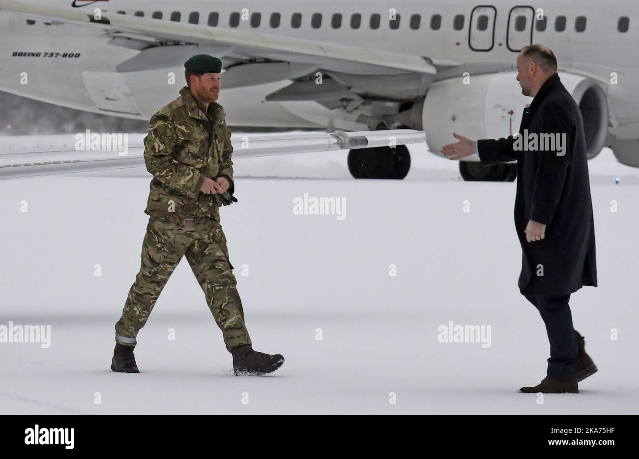 Bardufoss, Norwegen 20190214. Königliche Hoheit Prinz Harry, Hauptmann ...