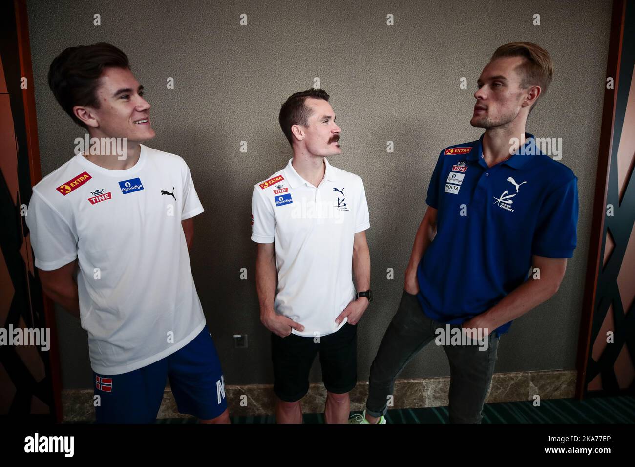 DOHA, KATAR 20190926. Jacob Ingebrigtsen, Henrik Ingebrigtsen und Filip ...