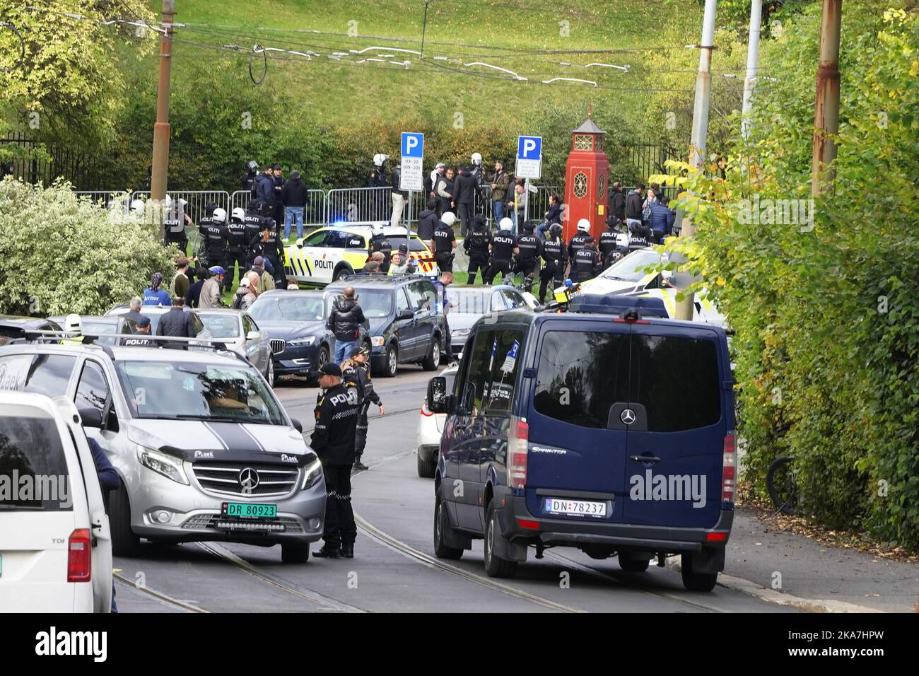 Oslo 20220929. Gewalttätige Demonstration vor der iranischen Botschaft ... Oslo 20220929. Gewalttätige Demonstration vor der iranischen Botschaft ...