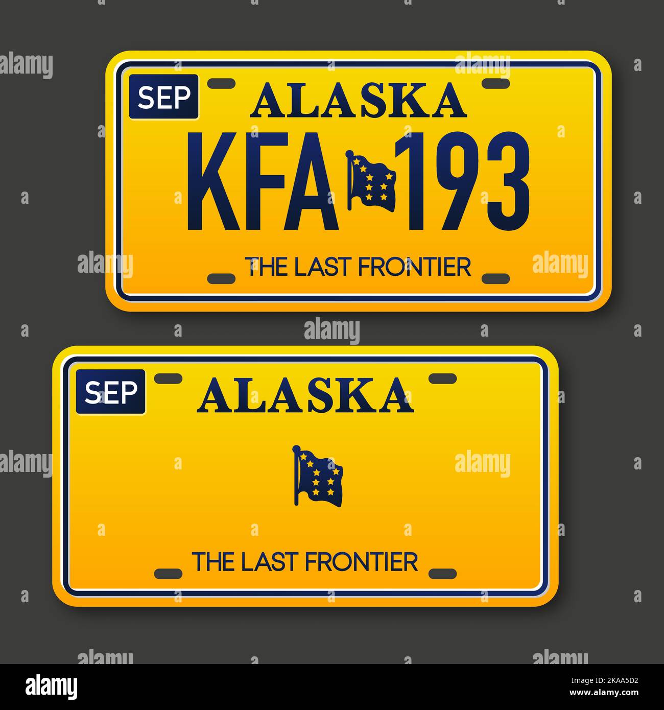 Alaska kfz kennzeichen Stock-Vektorgrafiken kaufen - Alamy