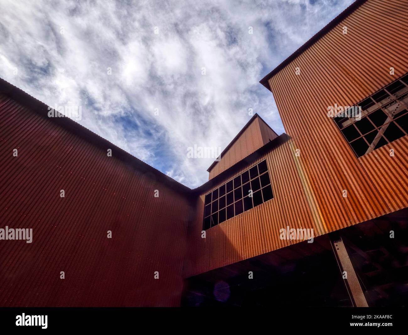 Dreifache Kohleverarbeitungseinheit im historischen Nuttallburg im New ...