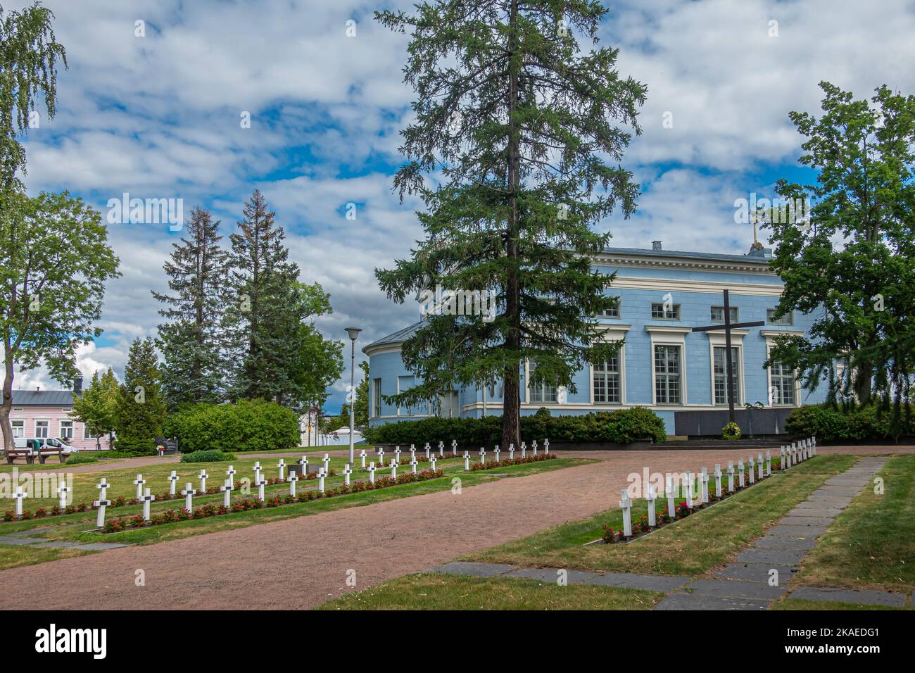 Finnland, Hamina - 18. Juli 2022: Kriegsfriedhof des Zweiten Weltkriegs ...