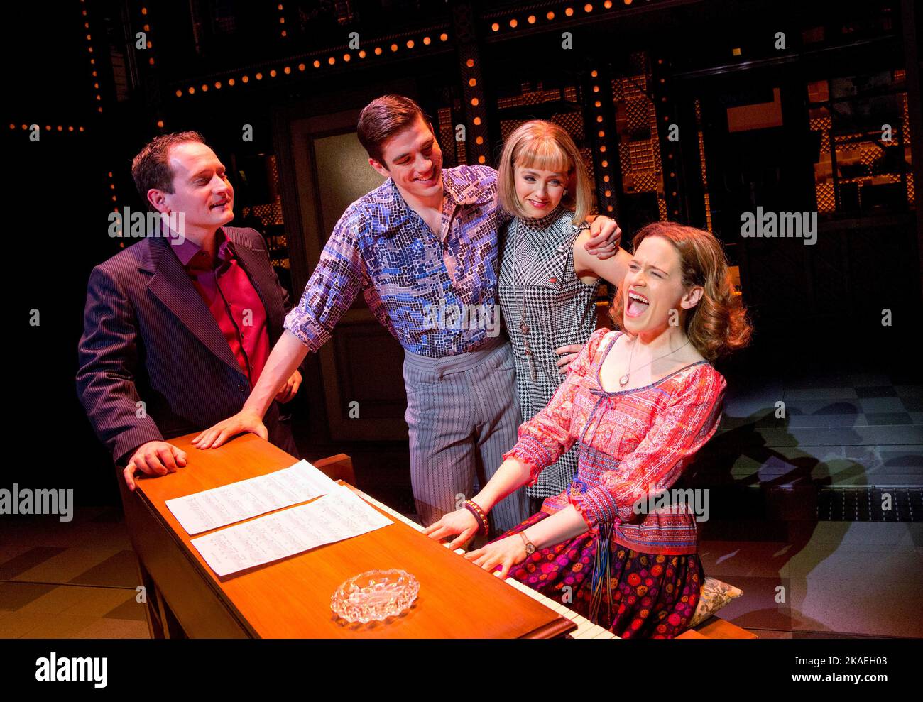 l-r: Gary Trainor (Don Kirshner), Ian McIntosh (Barry Mann), Lorna Want ...