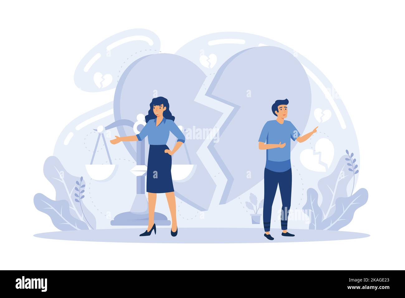 Mann und Frau im Streit. Konflikte zwischen Ehemann und Ehefrau ...