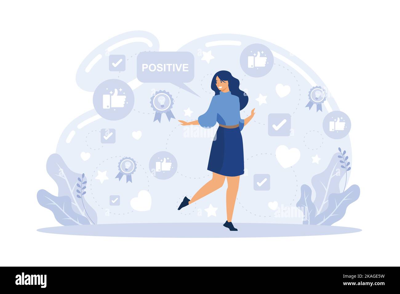 Gehirnaktivität. Kritisches Denken, positives Denken, abstraktes Denken ...