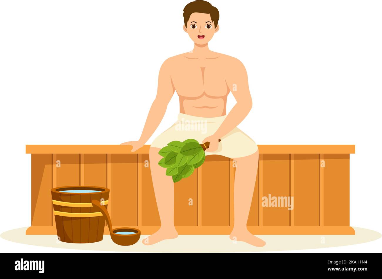 Entspannung in der sauna Stock-Vektorgrafiken kaufen - Seite 2 - Alamy