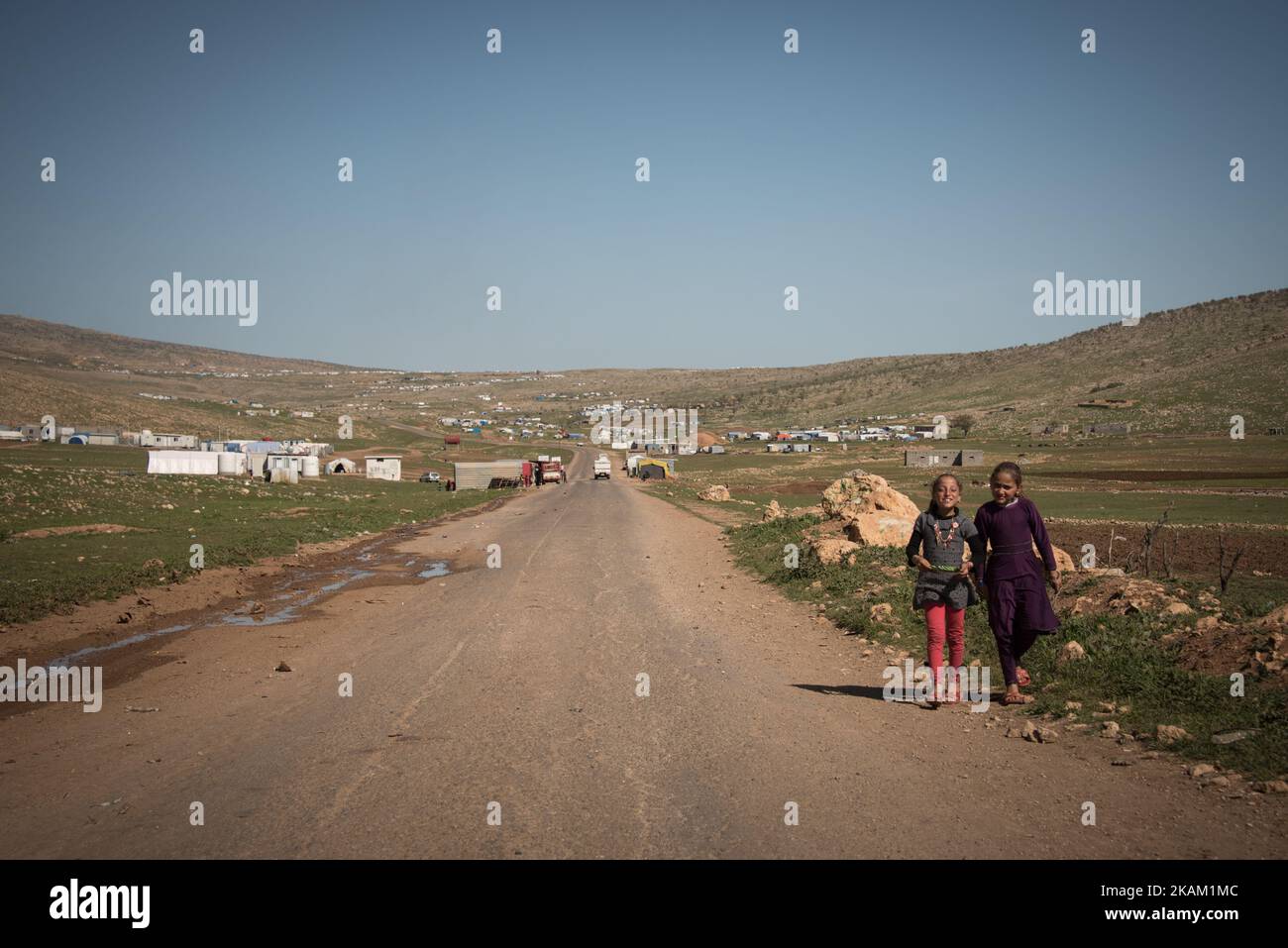 Die Stadt Sinjar, auch bekannt als Shingal, eine Stadt im Bezirk ...