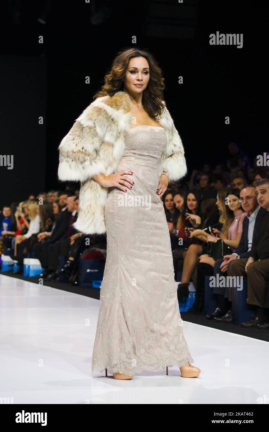 Am fünften Tag der Mercedes Benz Fashion Week Russia S/S 2018 am 25 ...