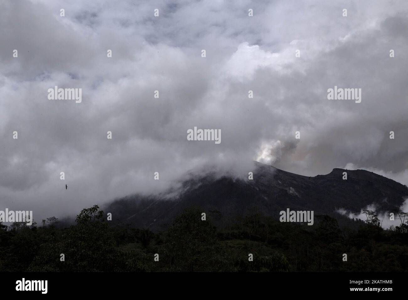 Bebandem,Karang ASEM, Bali, 30. November 2017 : die Auswirkungen der ...