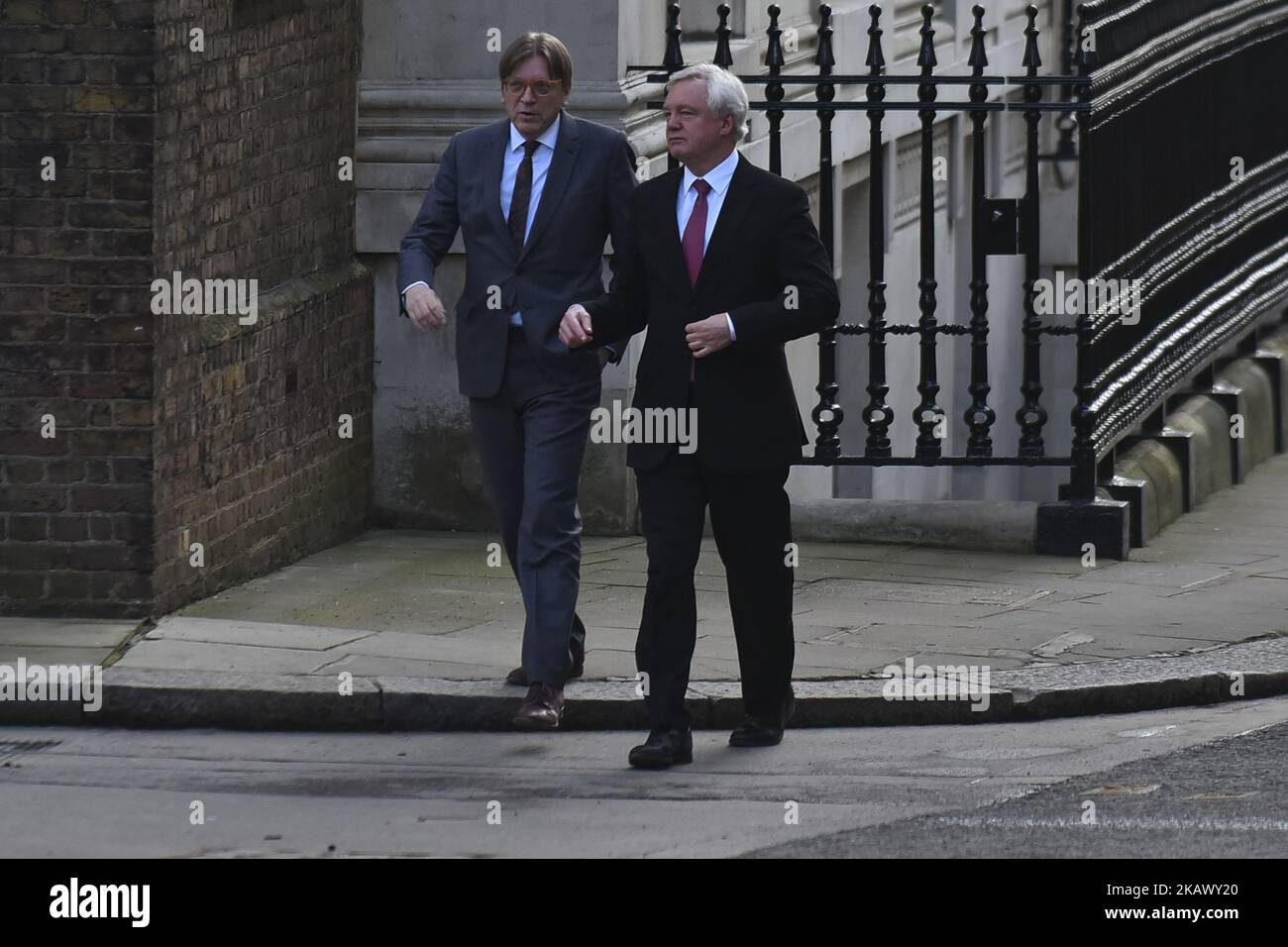 Der britische Außenminister für den Austritt aus der Europäischen Union (Brexit-Minister) David ...