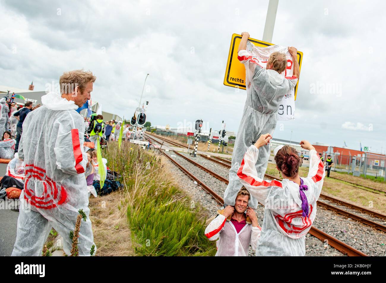 Die Bewegung „Code Rood“ organisierte am 28.. August in Groningen ...