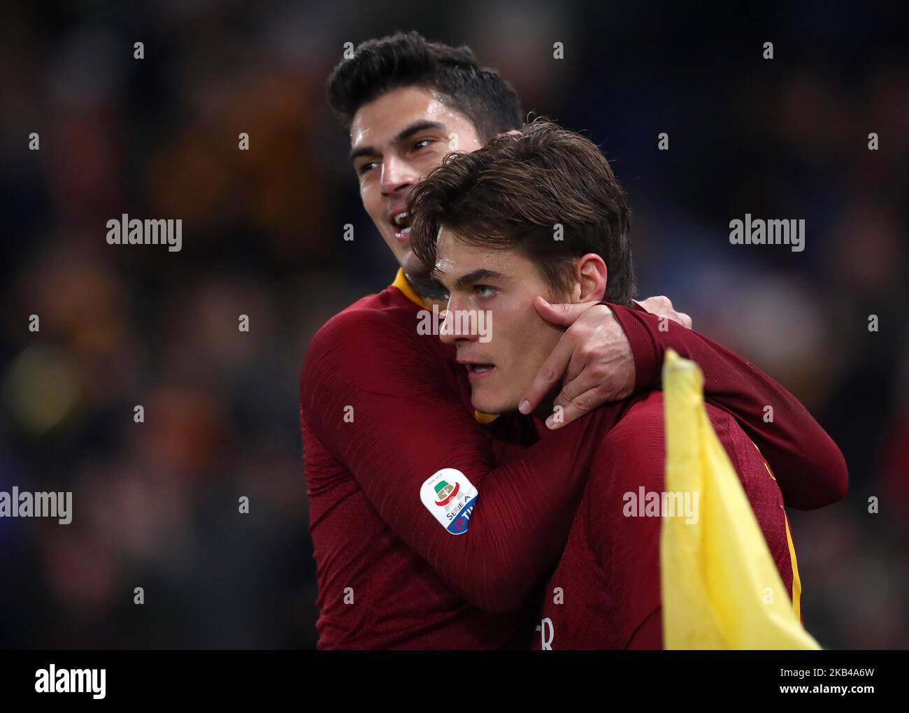 As Roma V US Sassuolo - Serie A Patrik Schick von Roma feiert mit Diego ...