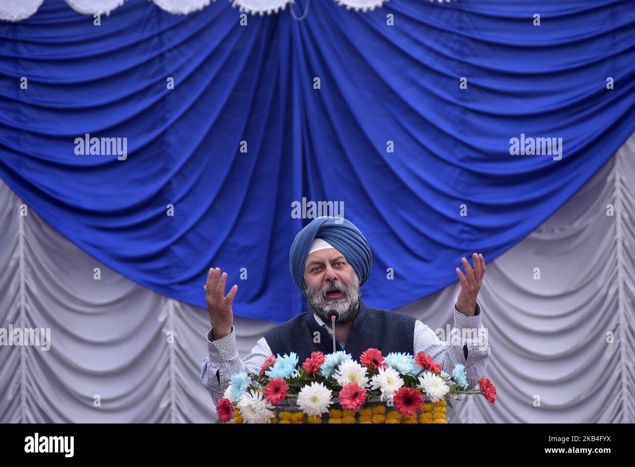 Botschafter Indiens in Nepal Manjeev Singh Puri hielt am Sonntag, 13 ...