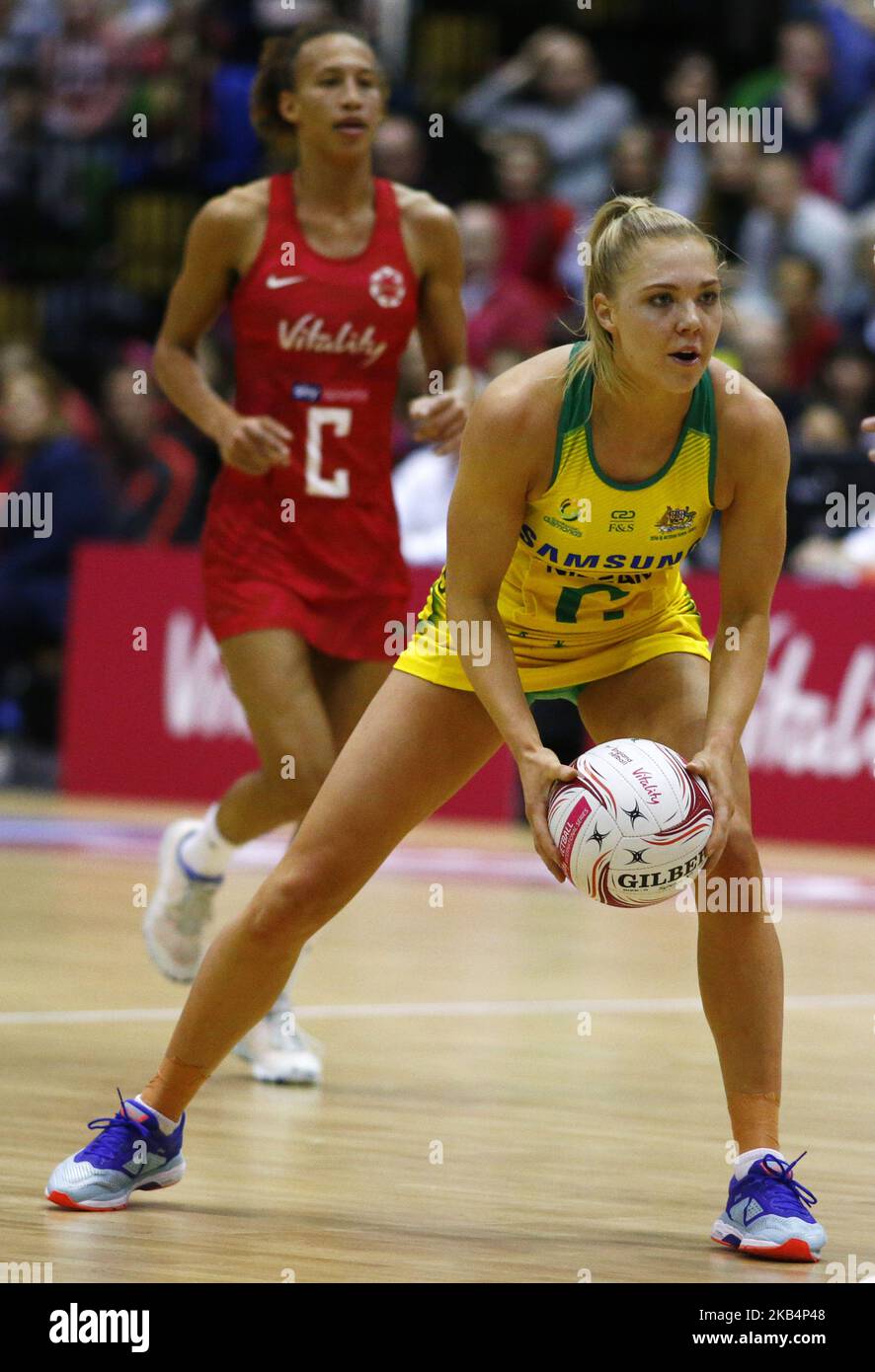 Kate Moloney von Australia Diamonds beim Netball Quad Series Vitality ...