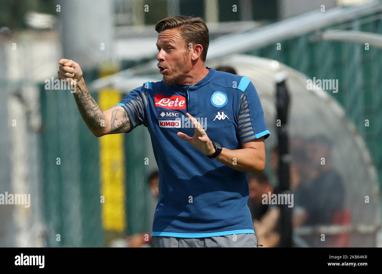 Napoli-Trainer Roberto Baronio während des UEFA Youth League Group E ...
