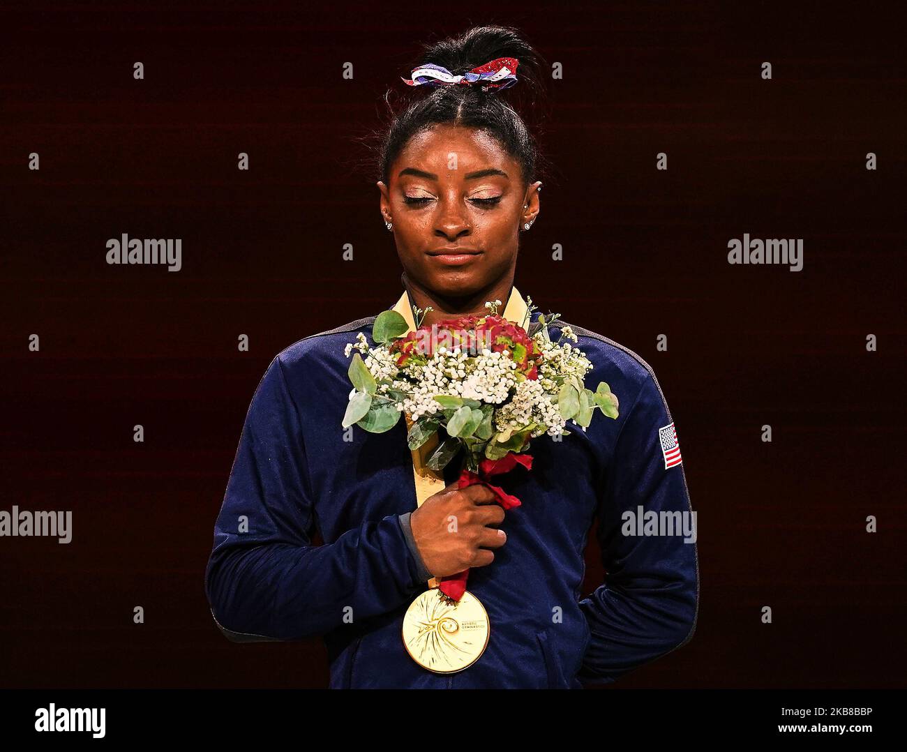 Simone Biles aus den Vereinigten Staaten von Amerika gewann am 49. 10 ...